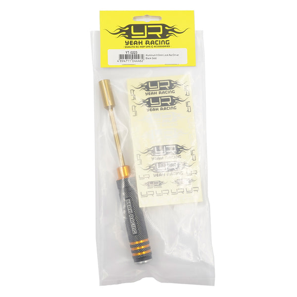 Aluminum 8.0mm Lock Nut Driver Black Gold – Greens Models